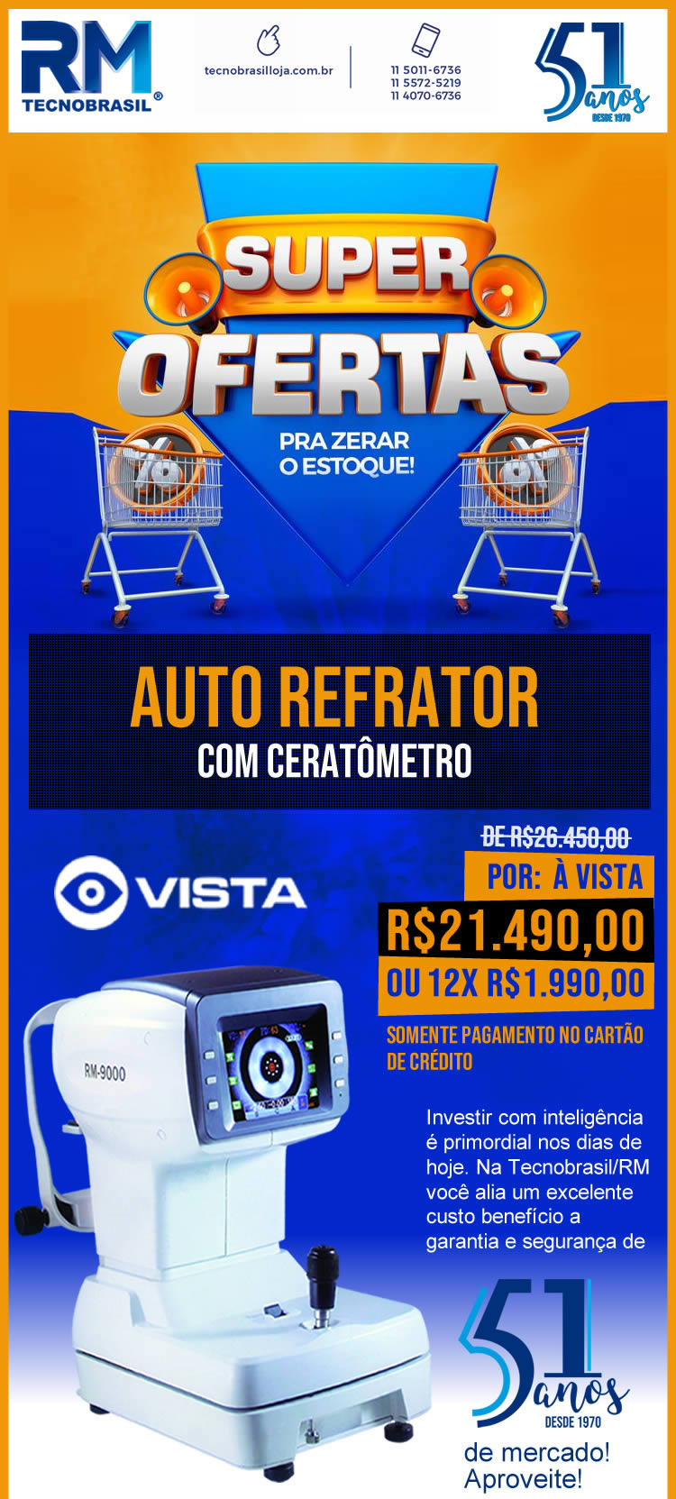 Portal Opticanet - Optometria - Auto Refrator Vista com Ceratômetro